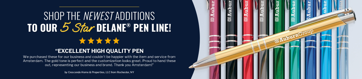 Custom Delane Pens from Amsterdam Printing